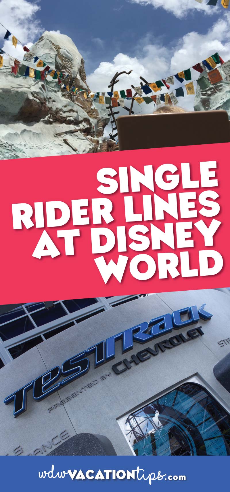 Single Rider Lines at Disney World - WDW Vacation Tips