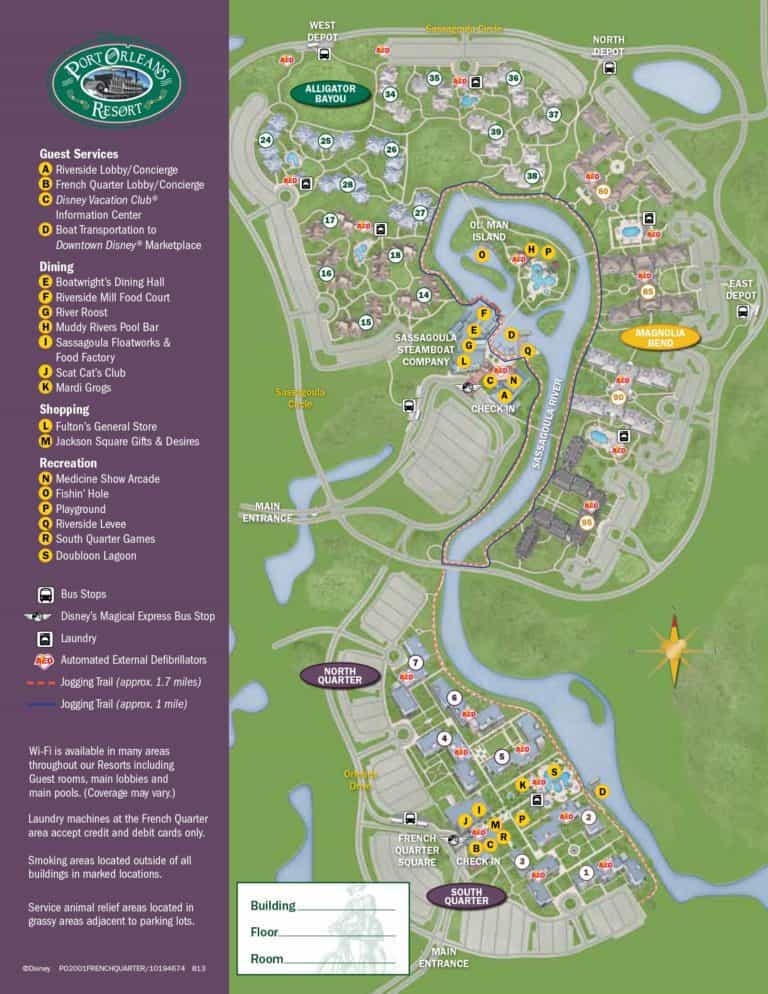 Disney's Port Orleans Riverside Resort Map - WDW Vacation Tips