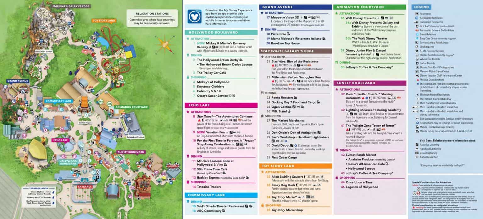 Hollywood Studios Map Disney World • WDW Vacation Tips